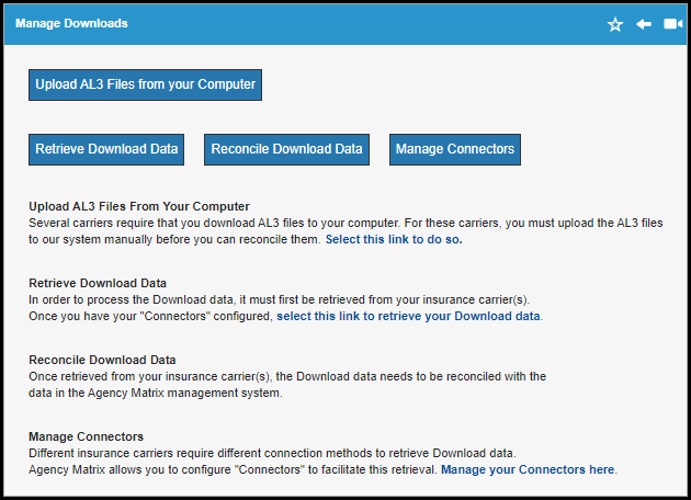 How do I set up carrier downloads in Agency Matrix?