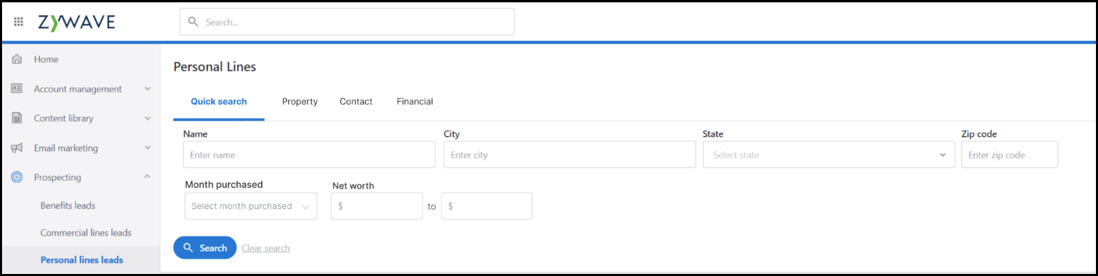 How do I search for Personal Lines Information? - miEdge