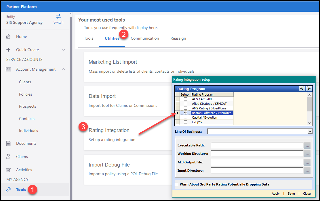 Rating a Policy with SinglePoint/WinRater from Boston Software ...