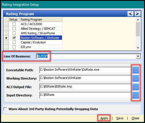 Rating a Policy with SinglePoint/WinRater from Boston Software ...