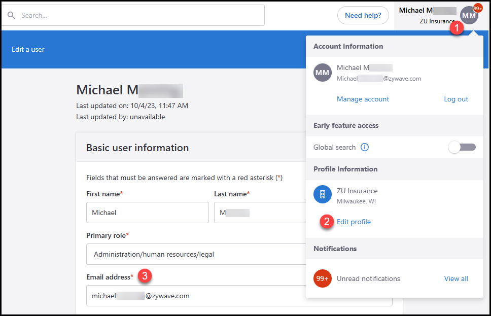 How do I change or update my Zywave login credentials? - Zywave Platform