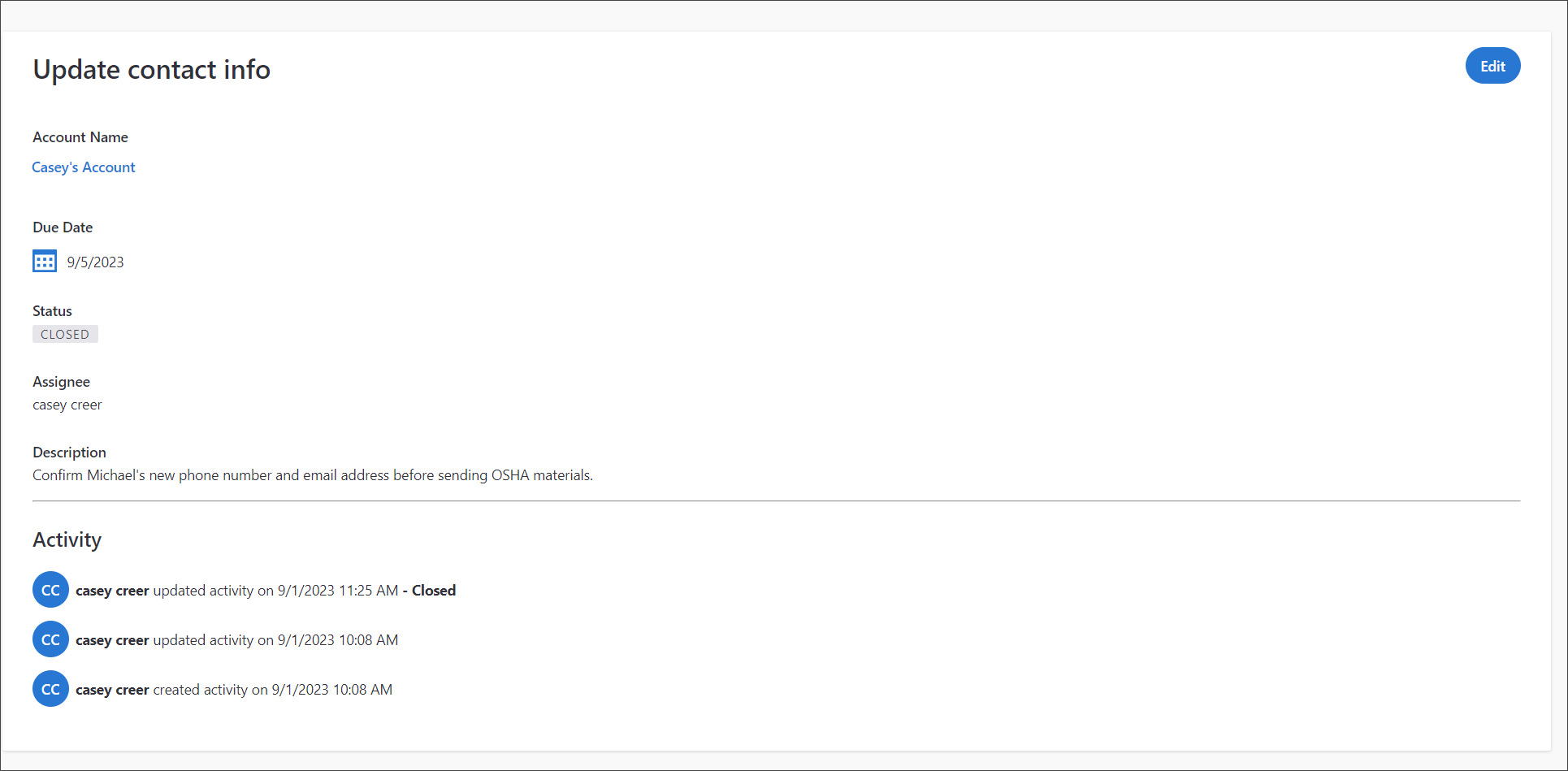 Basic Activity Management - Zywave Account Management