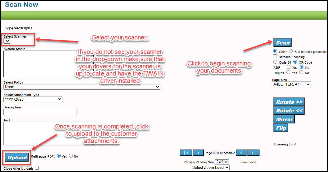 How to Scan into Agency Matrix - Agency Matrix