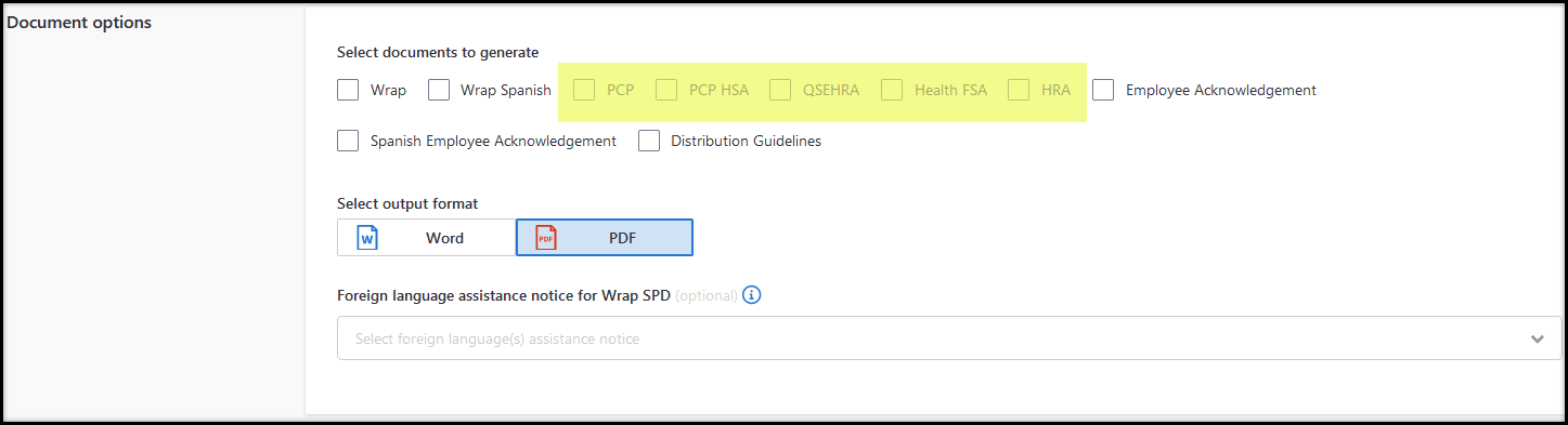 What is required to generate PCP, PCP HSA, QSEHRA, Health FSA, and HRA ...