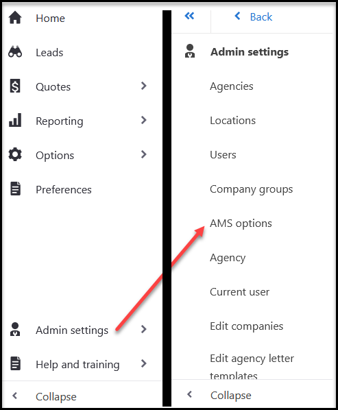 How do I set up an Agency Management System (AMS) Option? - TurboRater