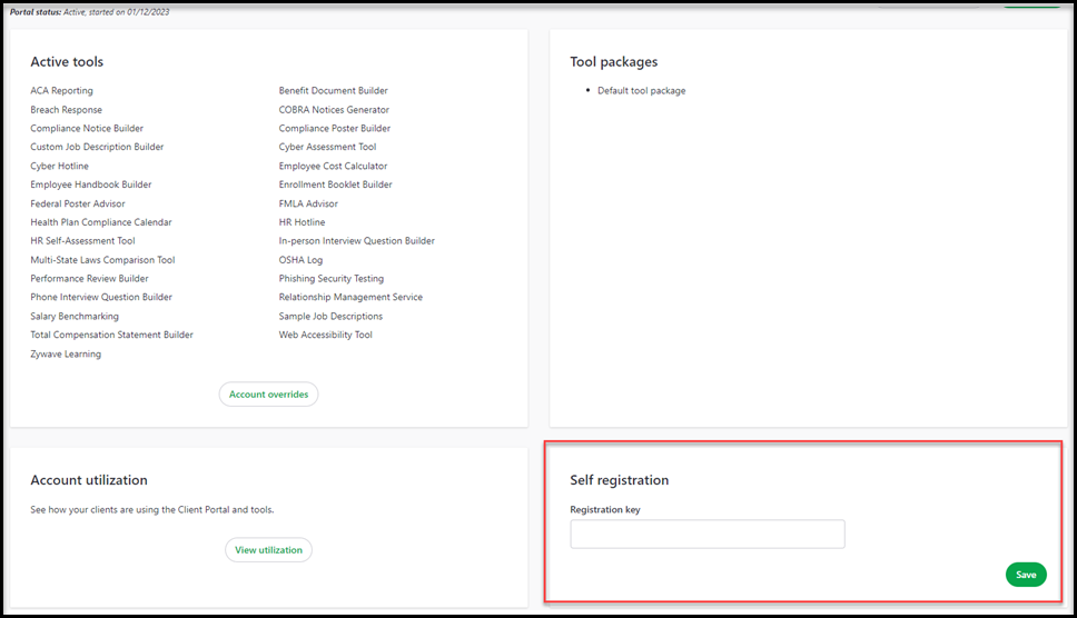 How do I set up self registration for the Client Portal? - Zywave Client Portal