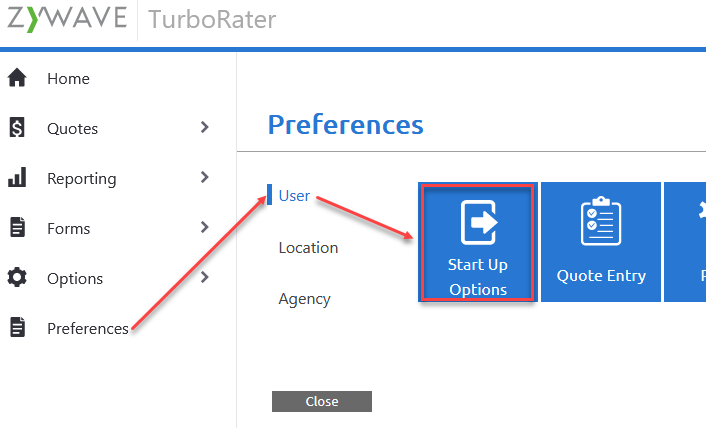 How do I change the default state for my quote? - TurboRater