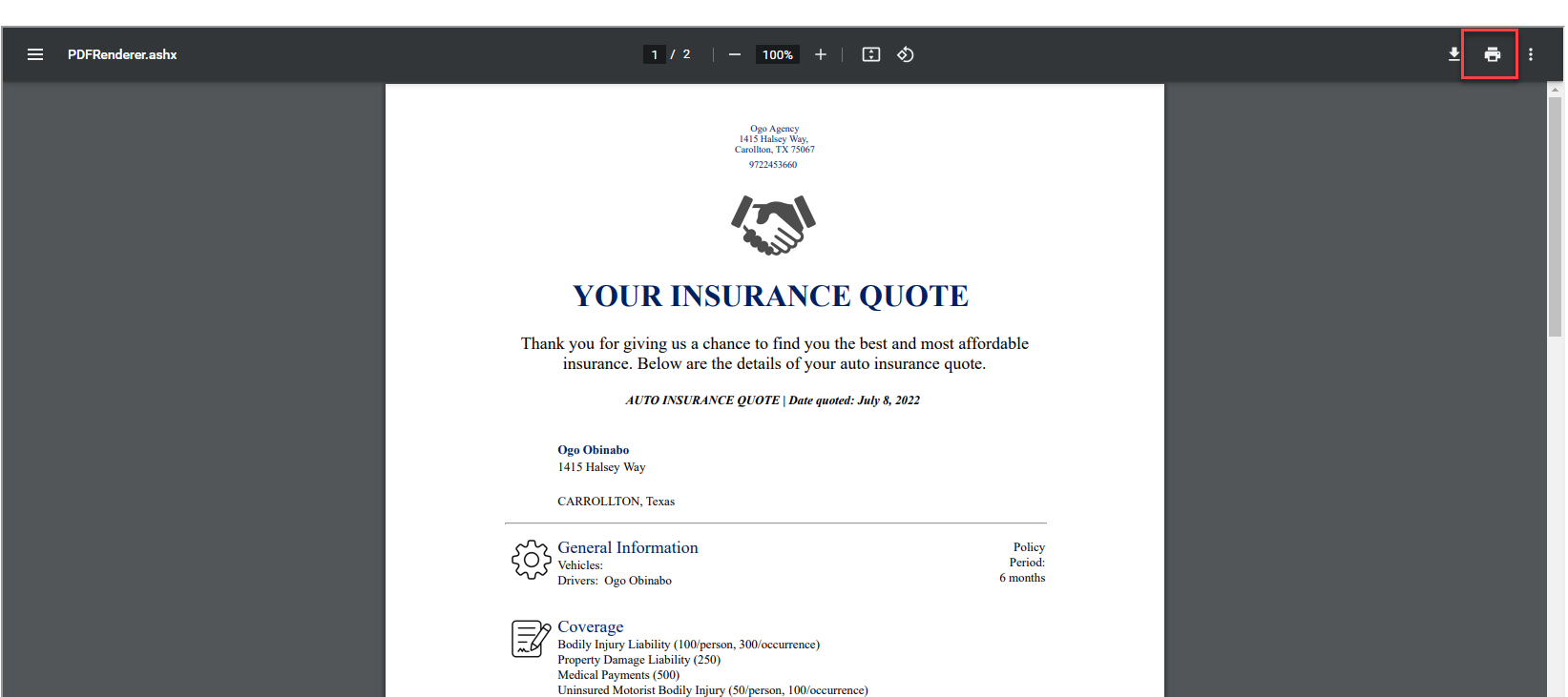 How do I generate a quote letter? - TurboRater