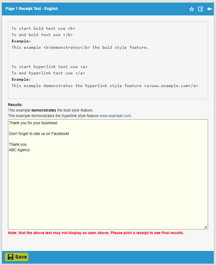 How to setup and edit receipts - Agency Matrix