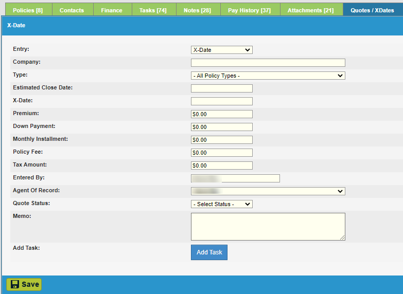 How to add x-dates - Agency Matrix