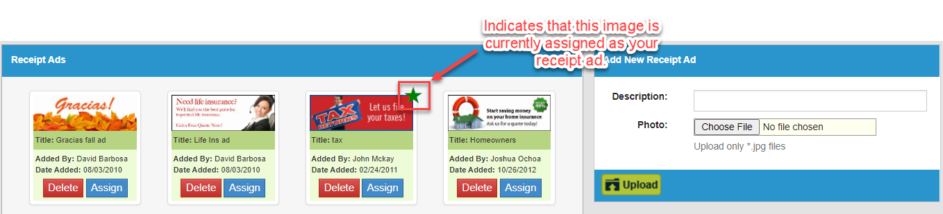 How to set up and change receipt ads - Agency Matrix