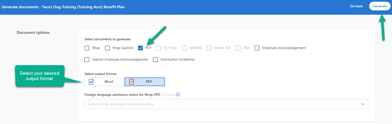 Will I still be able to do POP, Section 125, and PCP Reporting with the Benefit Document Builder ...