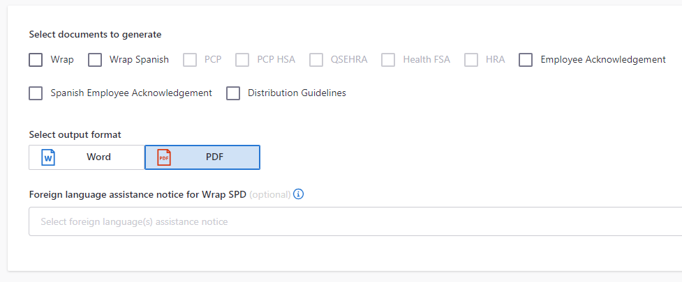 How do I create a new Wrap/SPD document? - Benefit Document Builder