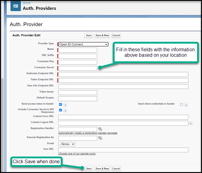 How do I setup Zywave as a trusted Auth Provider in Salesforce? - Content Cloud