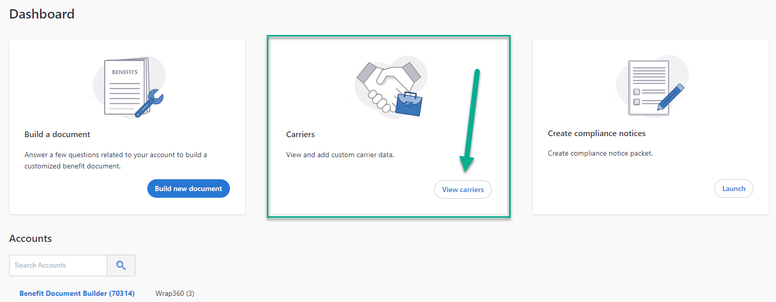 How do I update carrier information in Benefit Document Builder? - Benefit Document Builder