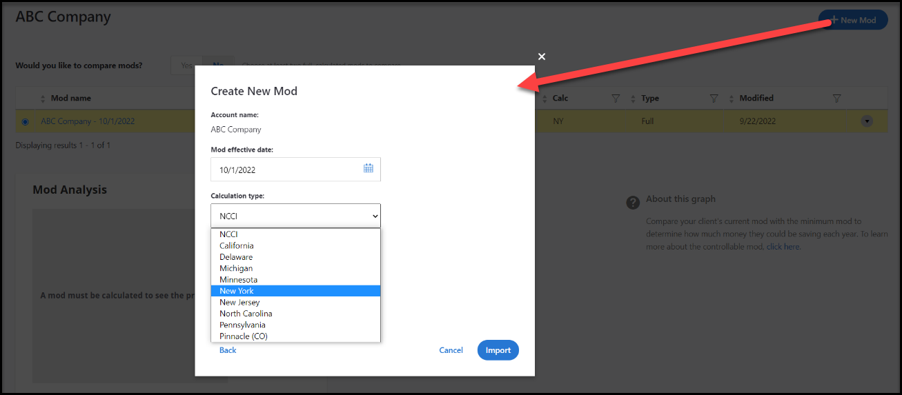 Update for New York Calculation - ModMaster