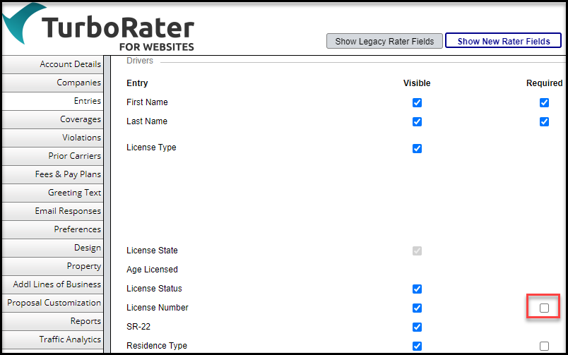 How to display and/or require a drivers license number to be entered in ...